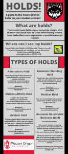 Holds - Student Success and Advising Office