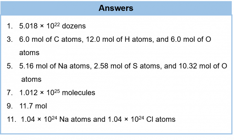 Chapter 6 – Quantities in Chemical Reactions – Chemistry