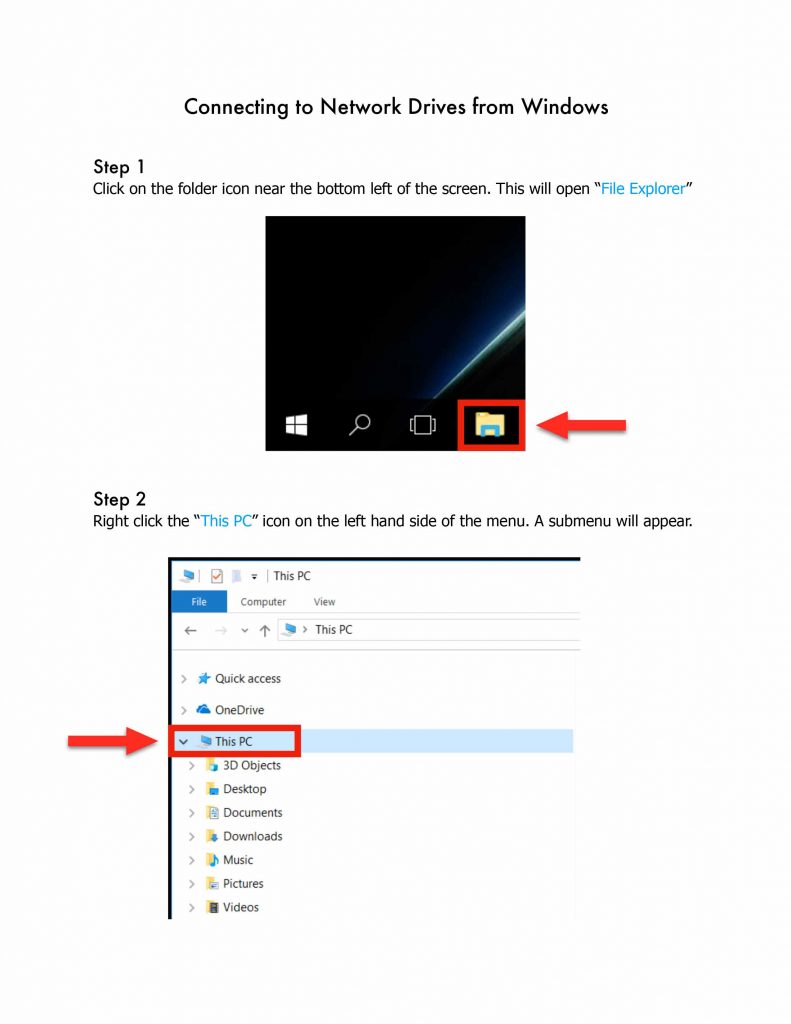 Connecting to Network Drives - Technology Support Center