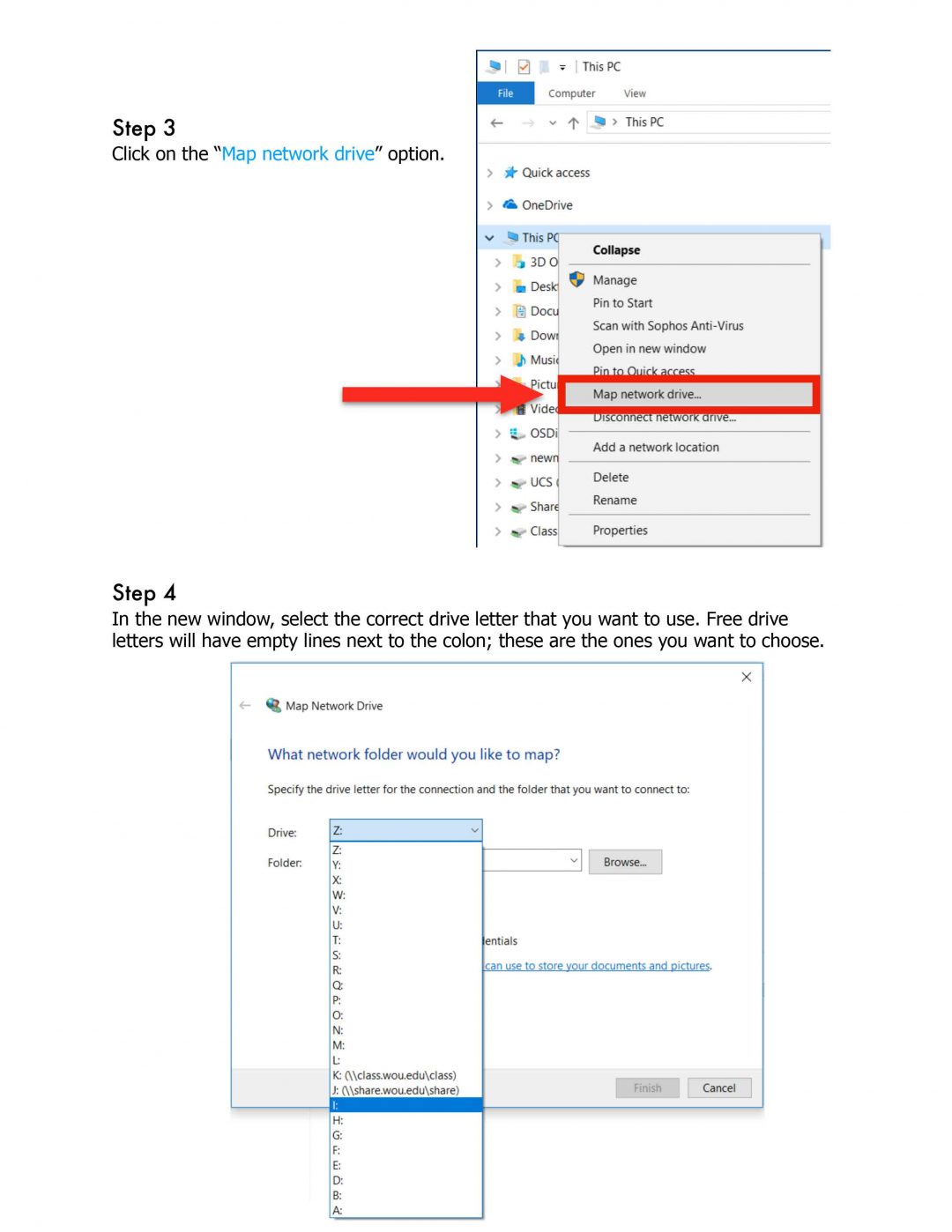 Connecting to Network Drives - Technology Support Center