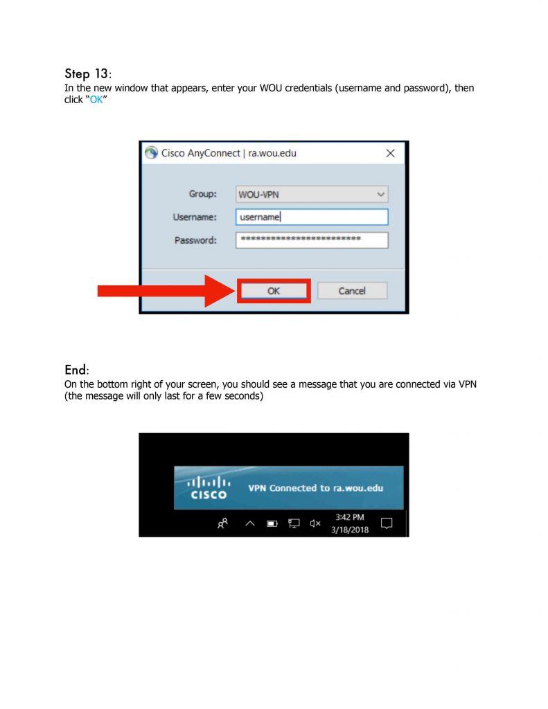 Connecting to the VPN - Technology Support Center
